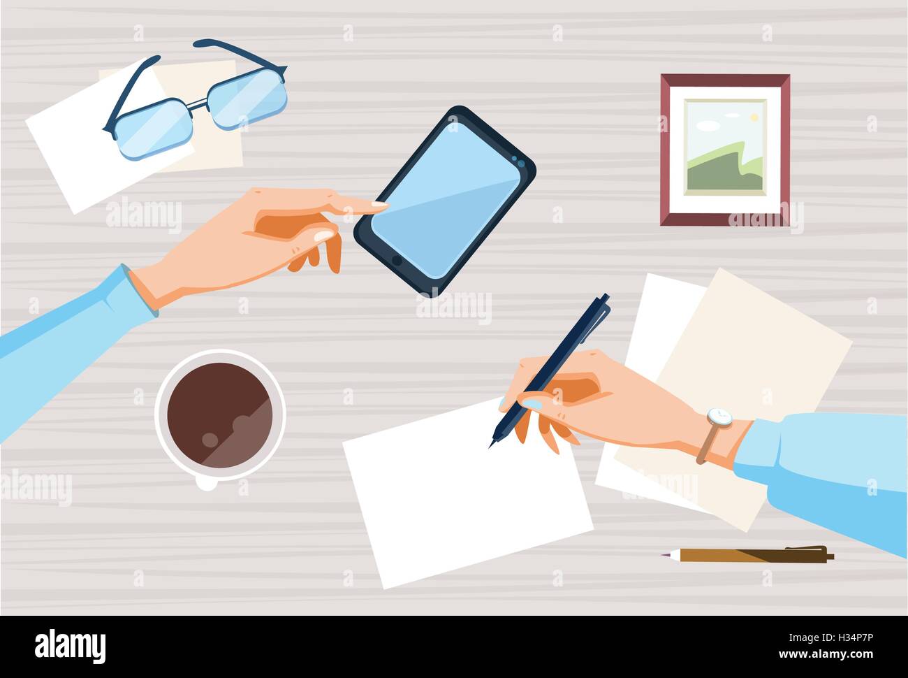 Contract Sign Up Paper Document Business People Agreement Pen Signature ...