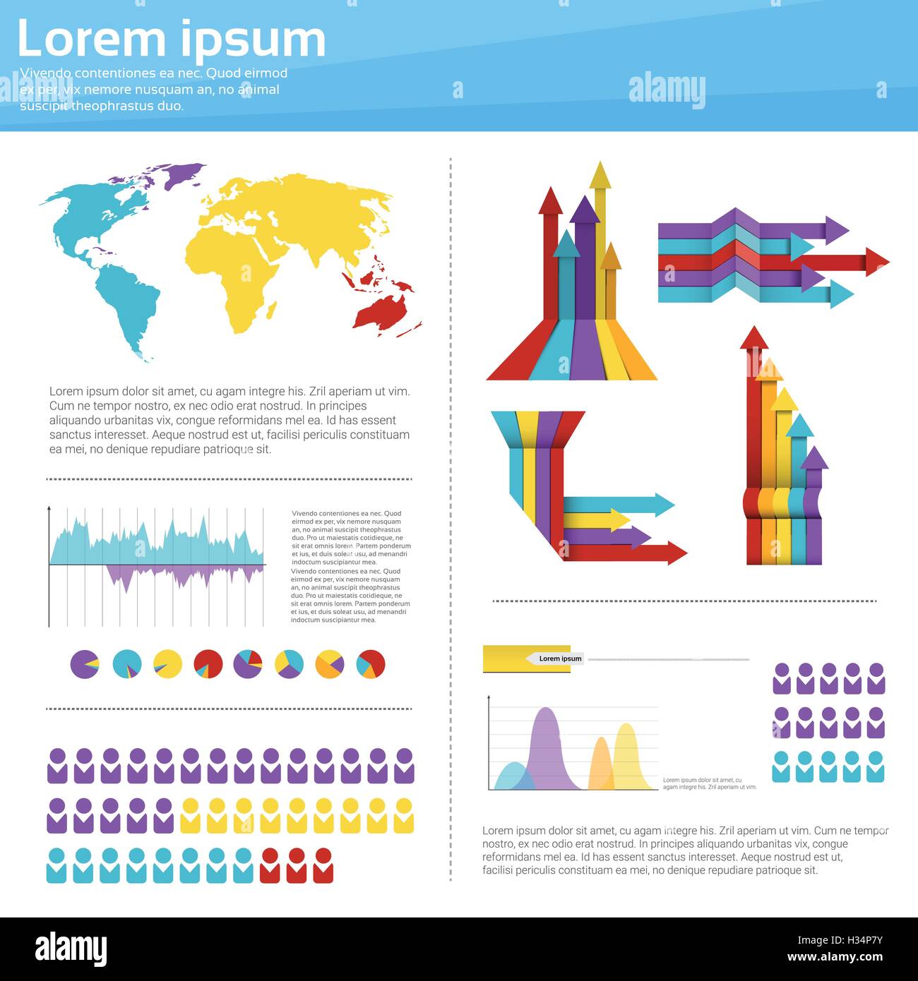 Graph Set Finance Diagram Infographic Icon Financial Business Chart ...