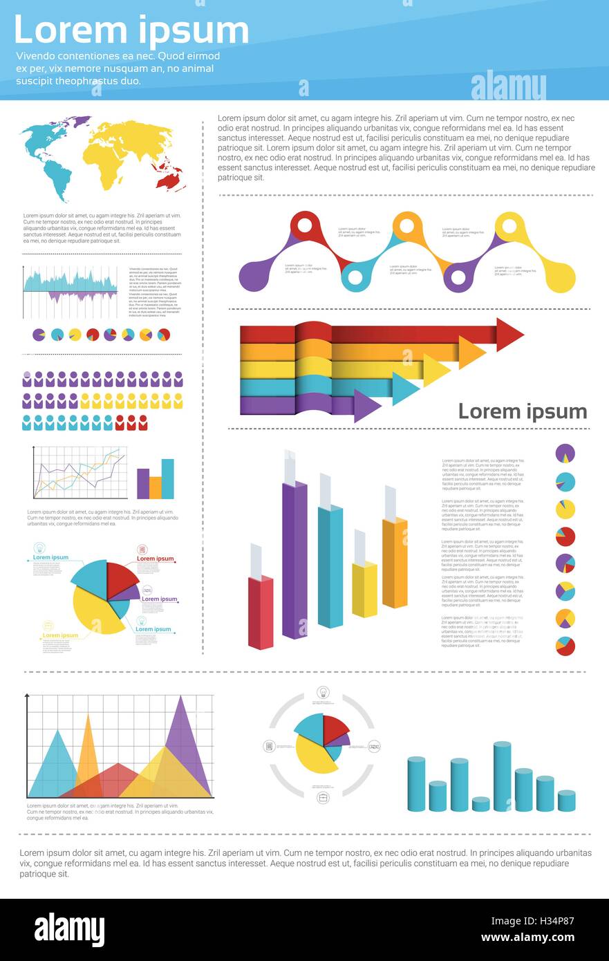 Graph Set Finance Diagram Infographic Icon Financial Business Chart ...