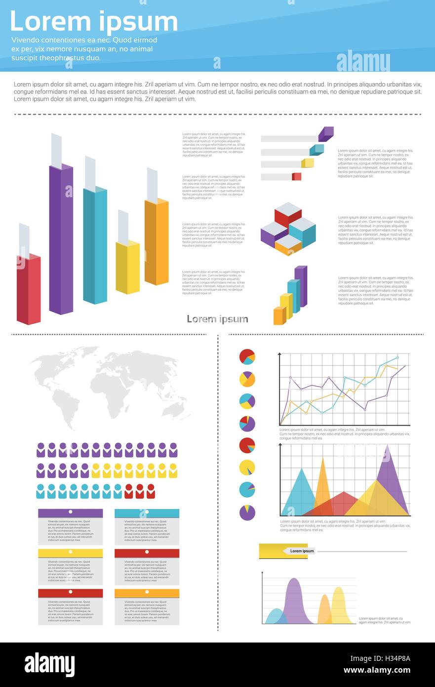 Graph Set Finance Diagram Infographic Icon Financial Business Chart ...