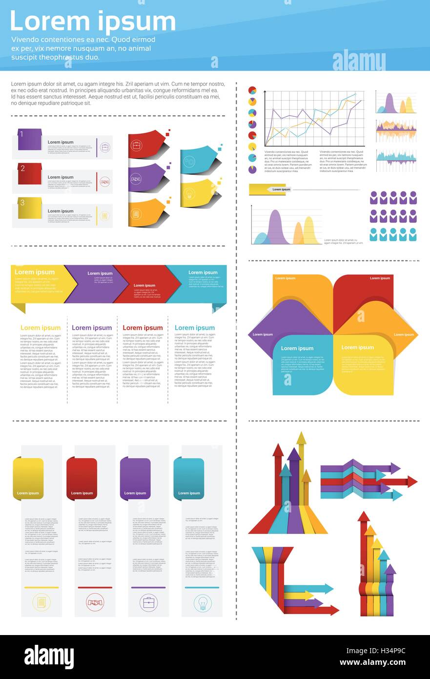 Graph Set Finance Diagram Infographic Icon Financial Business Chart ...