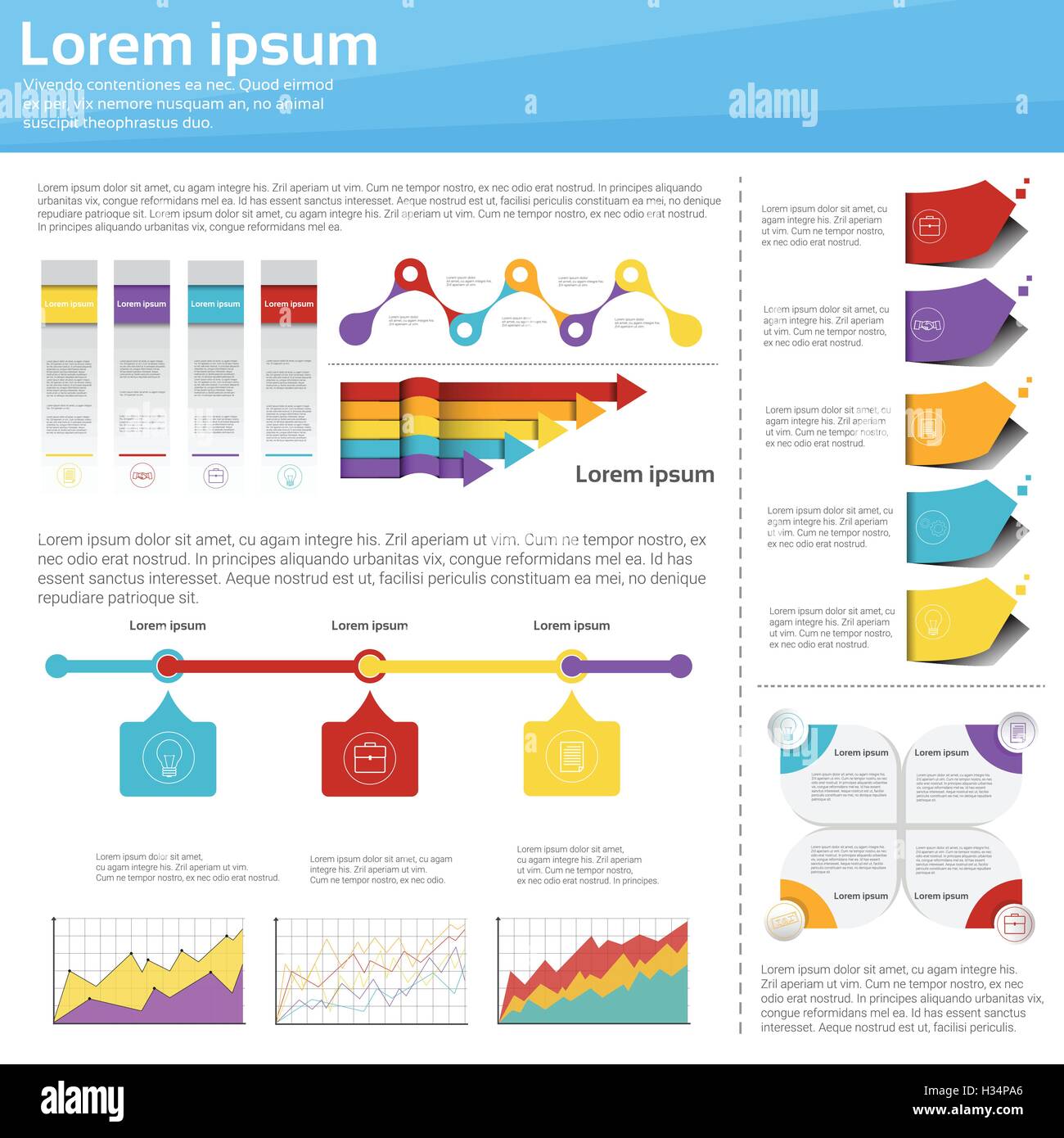 Graph Set Finance Diagram Infographic Icon Financial Business Chart ...