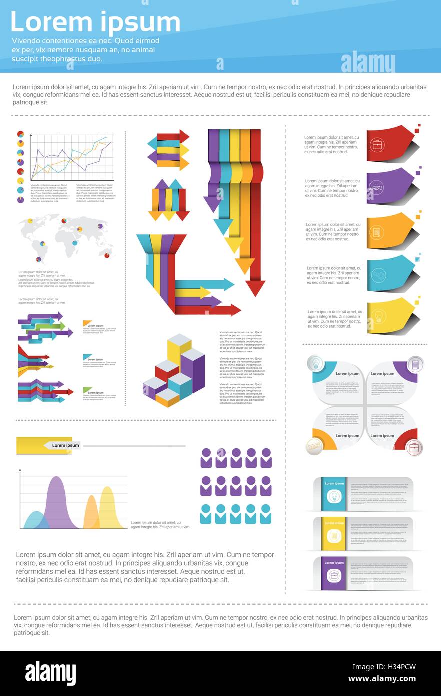 Graph Set Finance Diagram Infographic Icon Financial Business Chart ...