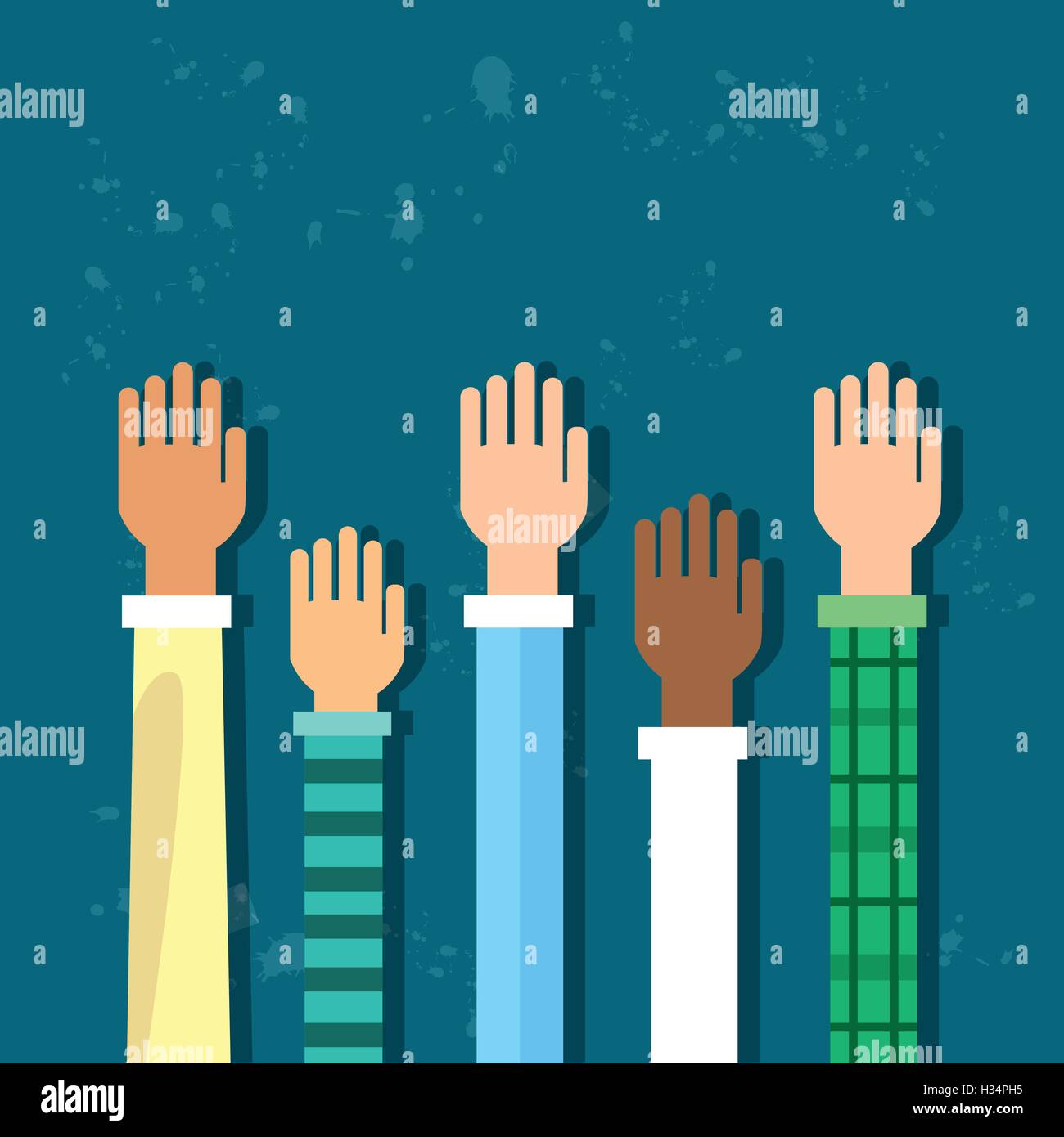 Raised Up Hands Diversity Concept Stock Vector Image & Art - Alamy