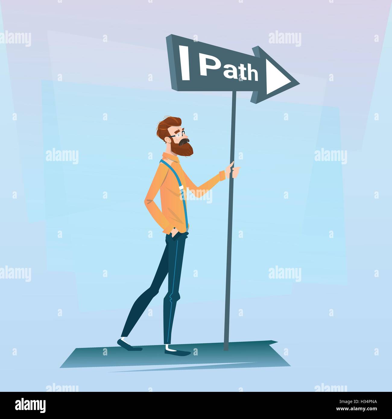 Businessman Choose Path Way Sign Board Road Stock Vector Image & Art ... Businessman Choose Path Way Sign Board Road Stock Vector Image & Art ...