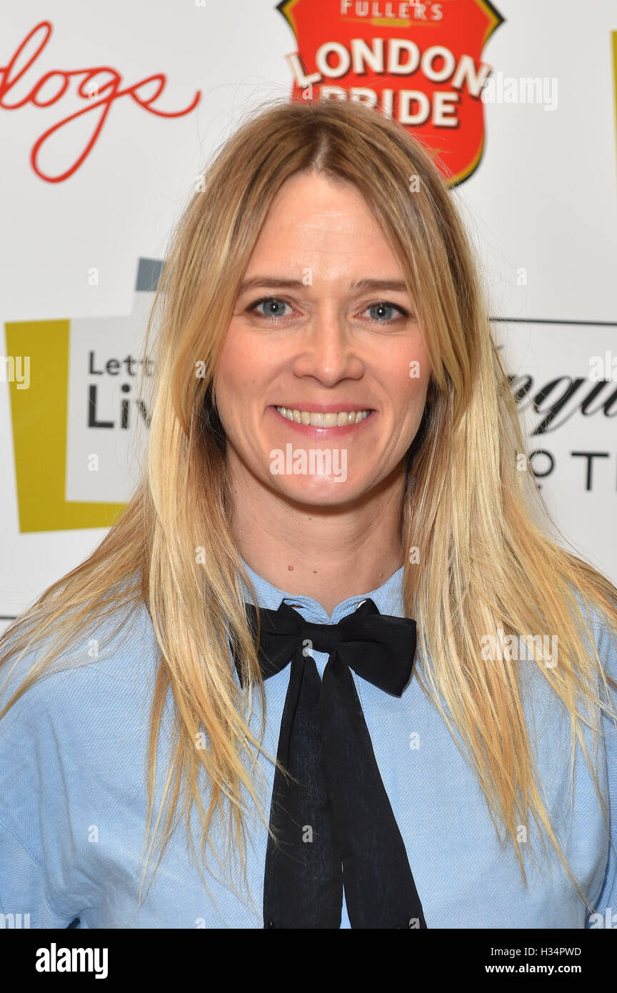 Edith Bowman pictured backstage on the first night of Letters Live, at ...
