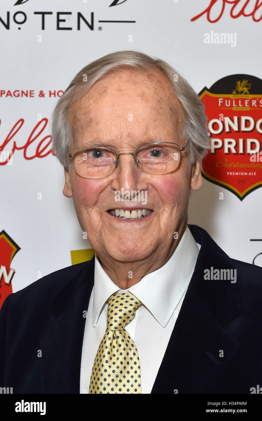 Nicholas Parsons pictured backstage on the first night of Letters Live ...