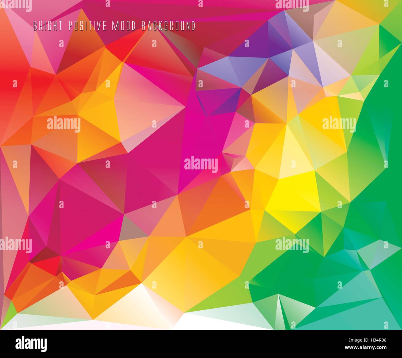Bright postive color background abstract low poly card template Stock ...