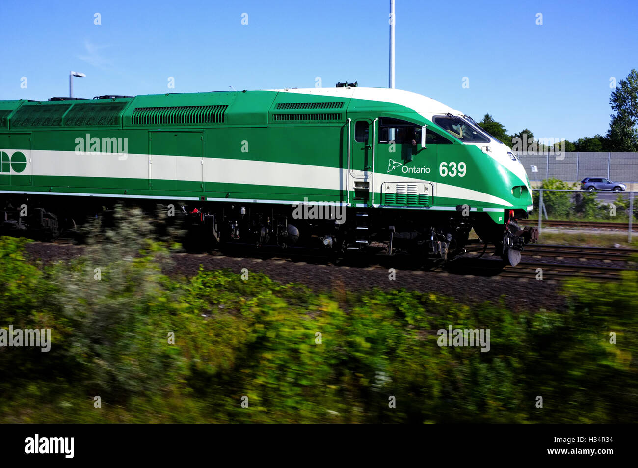 A rail locomotive in Ontario Stock Photo - Alamy