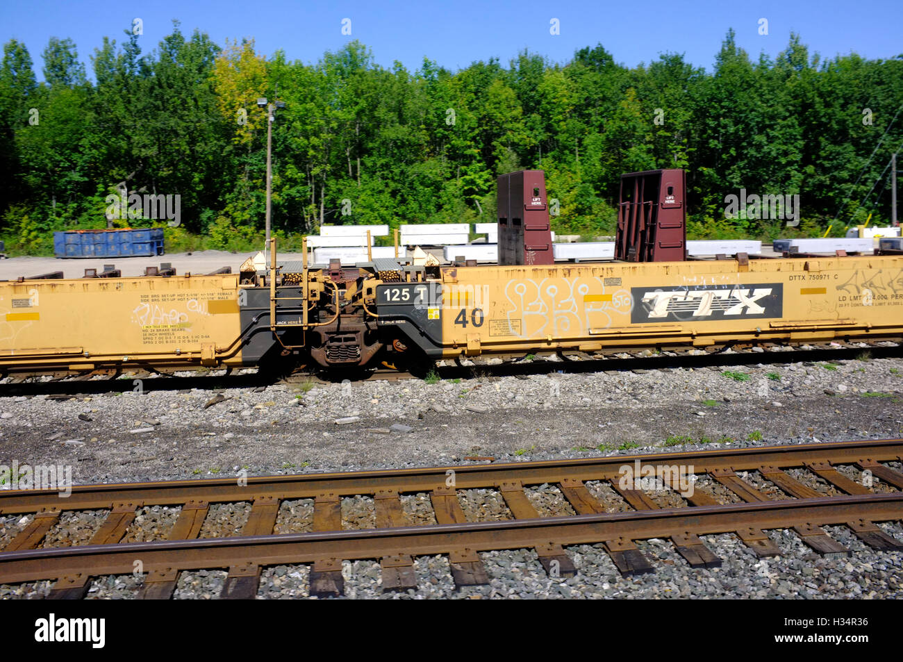 Rail tracks flatbed railway hi-res stock photography and images - Alamy