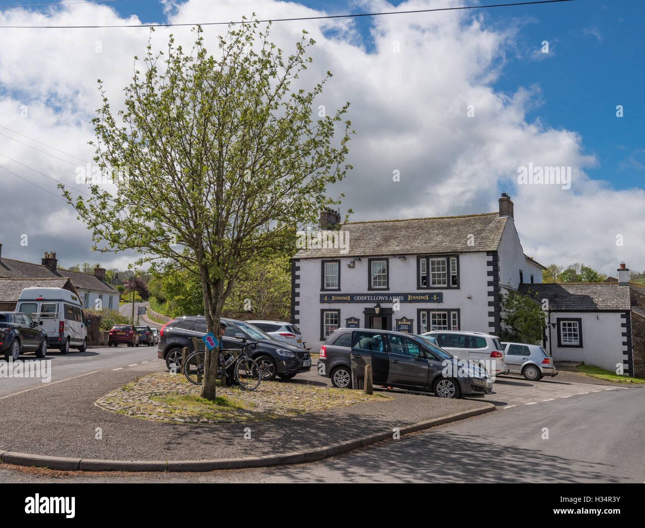 Oddfellows pub in Caldbeck village in Cumbria, England, UK Stock Photo ...