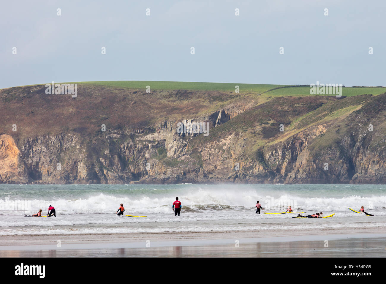 Winds gusting over 30mph from the south east pushing the waves back at ...