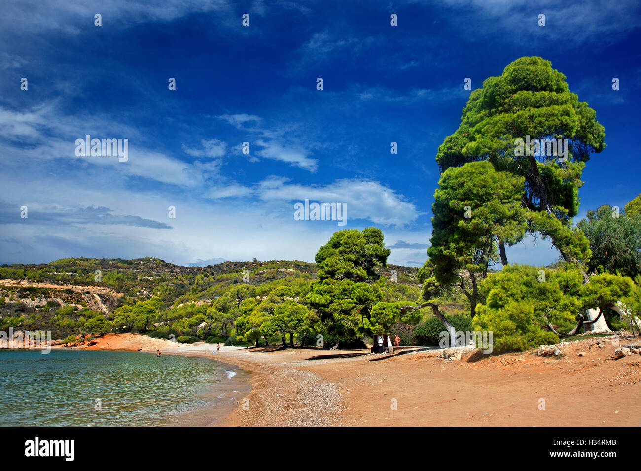 Spetses greece beach hi-res stock photography and images - Alamy