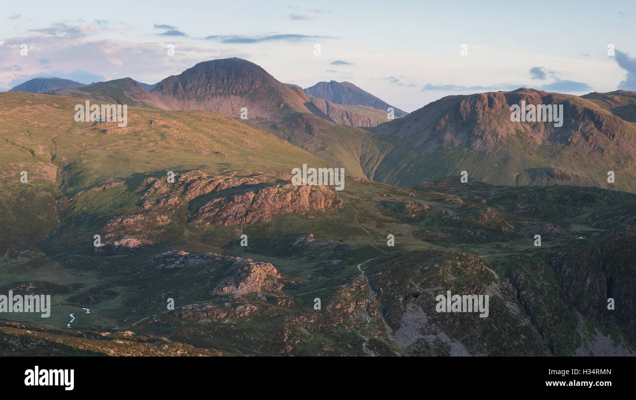 Brandreth, Great Gable, Scafell and Kirk fell from Fleetwith Pike ...
