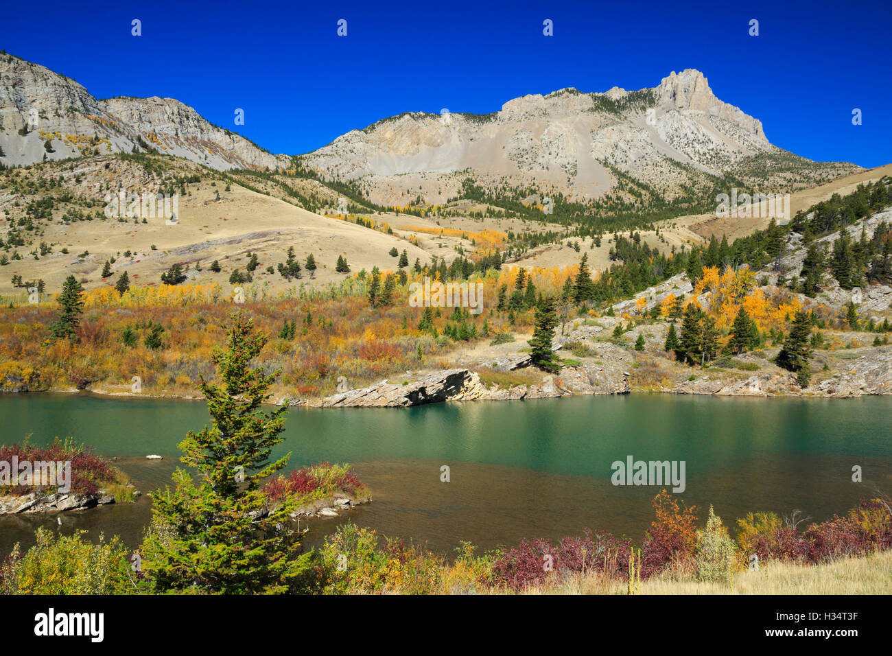 fall colors in the sun river canyon below castle reef near augusta ...