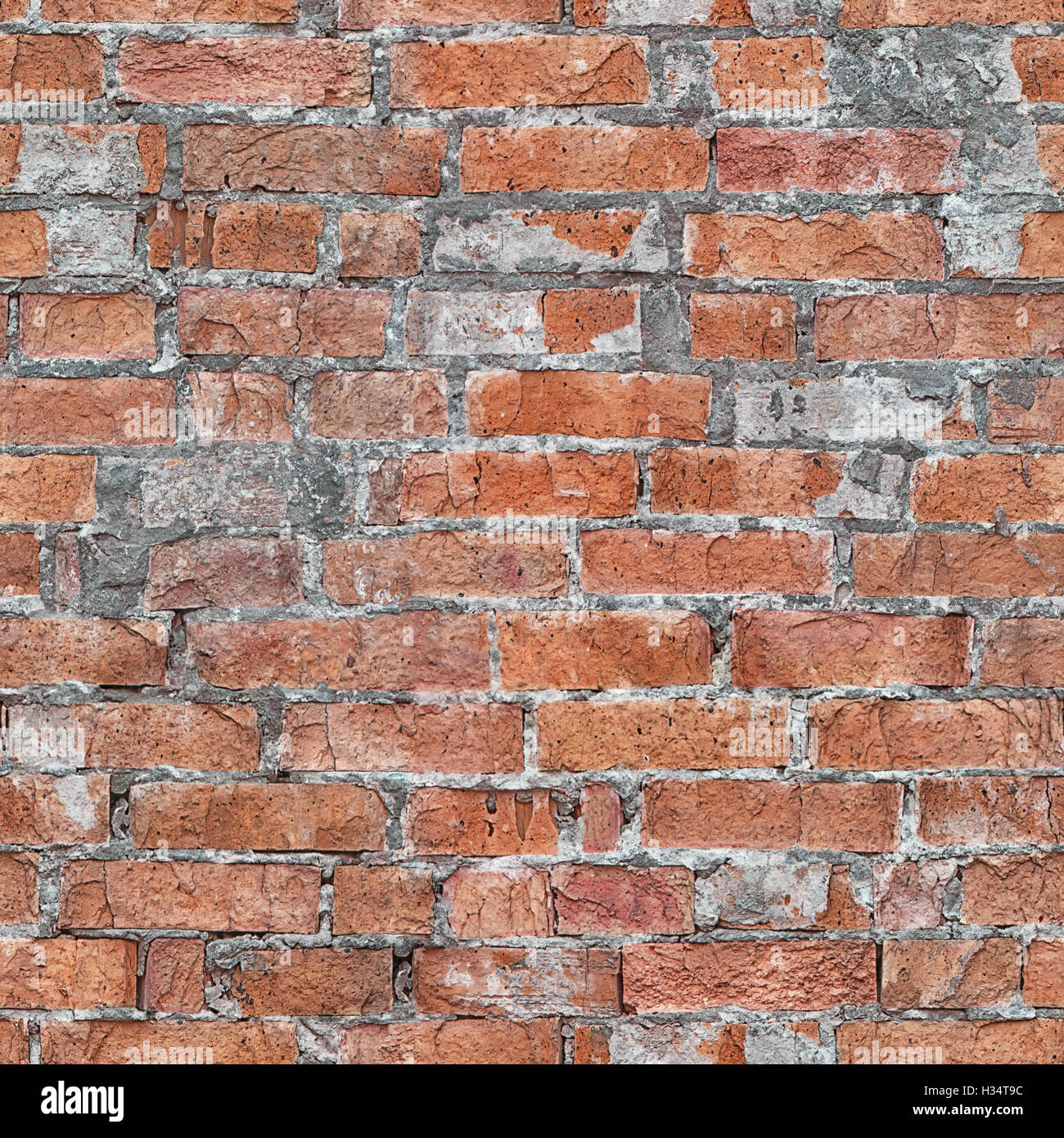Wall of red brick seamless pattern. Architectural vintage grunge ...