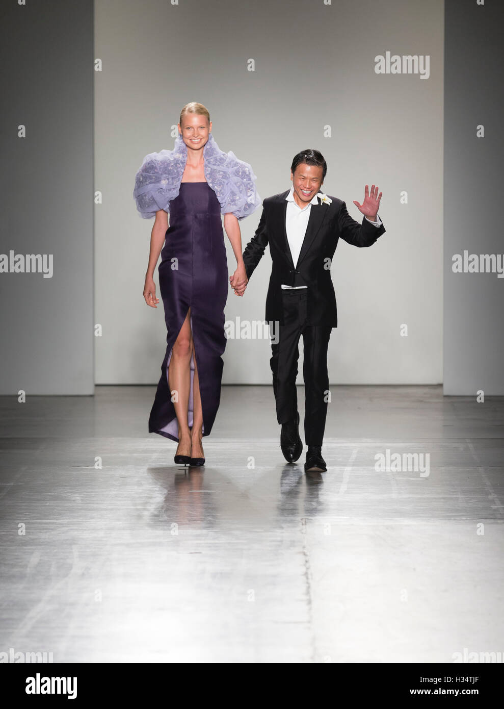 New York, NY USA - September 13, 2016: Designer Zang Toi & model walk ...