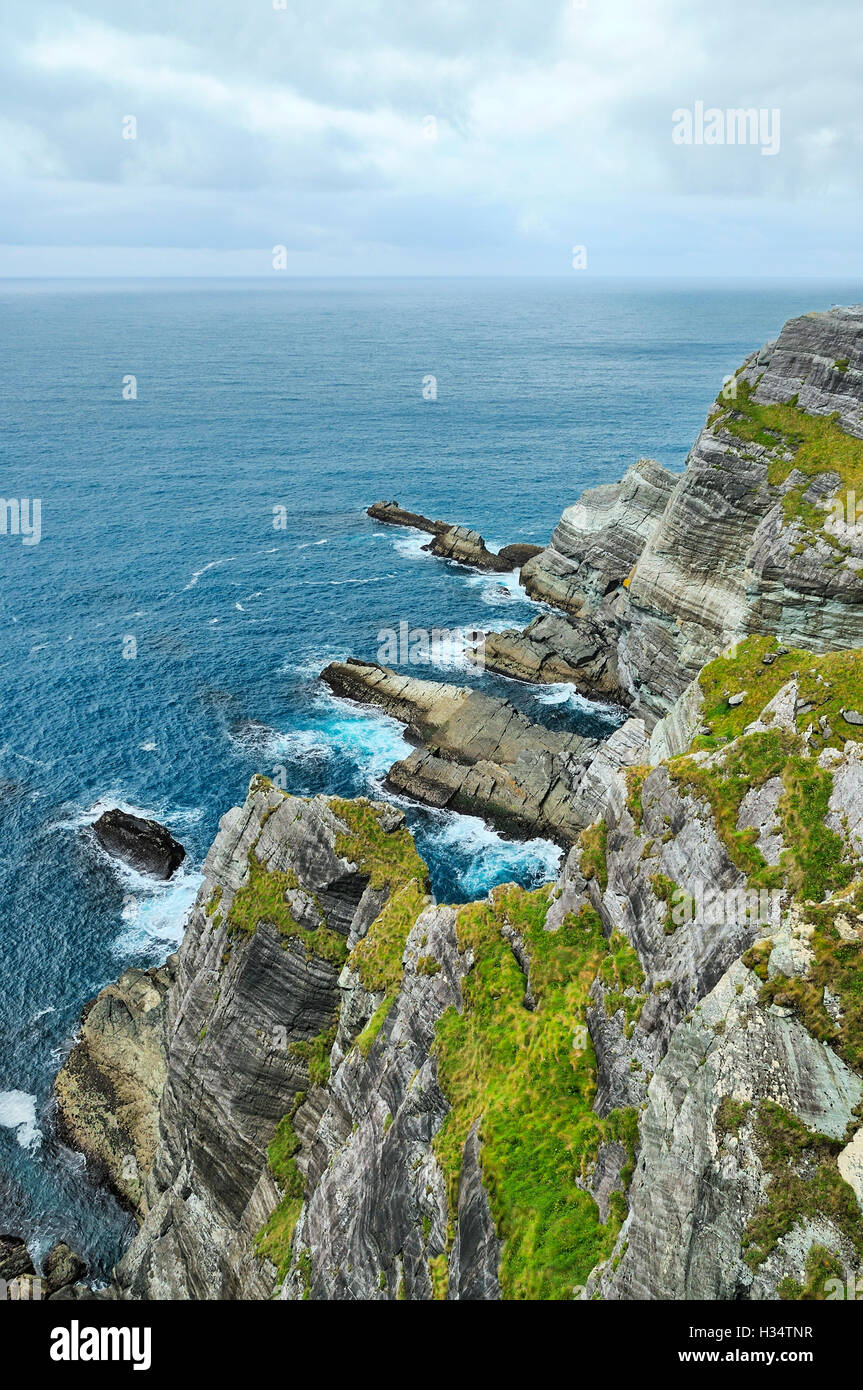 The famous Skellig Cliffs, Skellig Ring, Portmagee, Kerry County ...