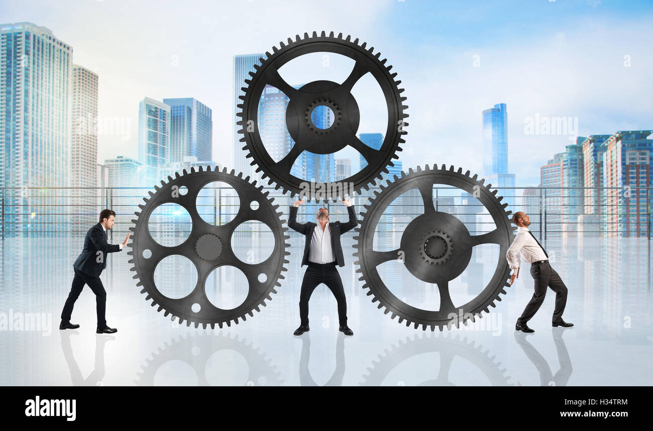 Teamwork work together Stock Photo - Alamy