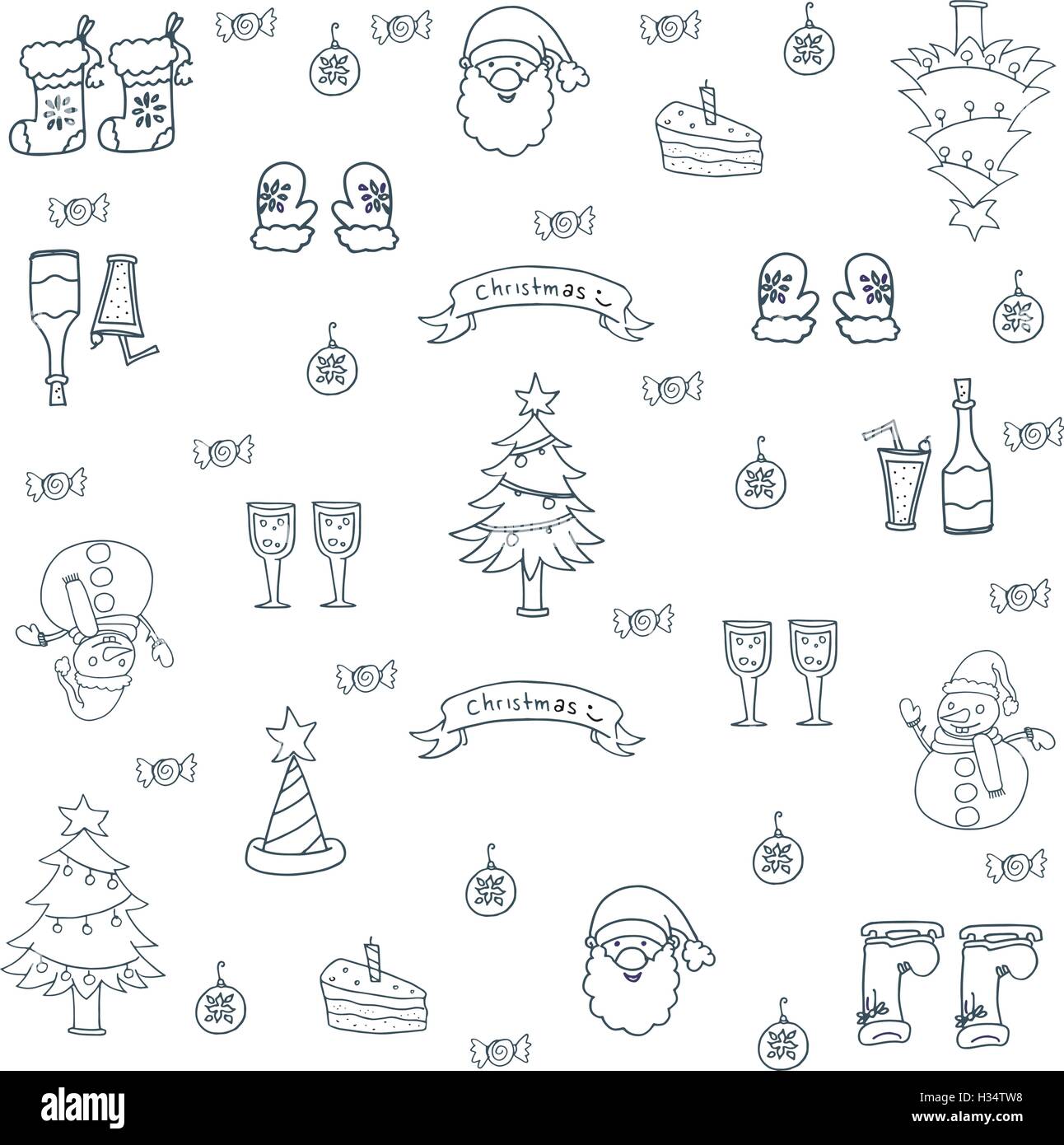 Doodle of christmas hand draw Stock Vector Image & Art - Alamy