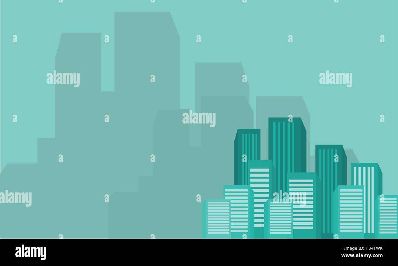 Silhouette of building design vector flat Stock Vector Image & Art - Alamy