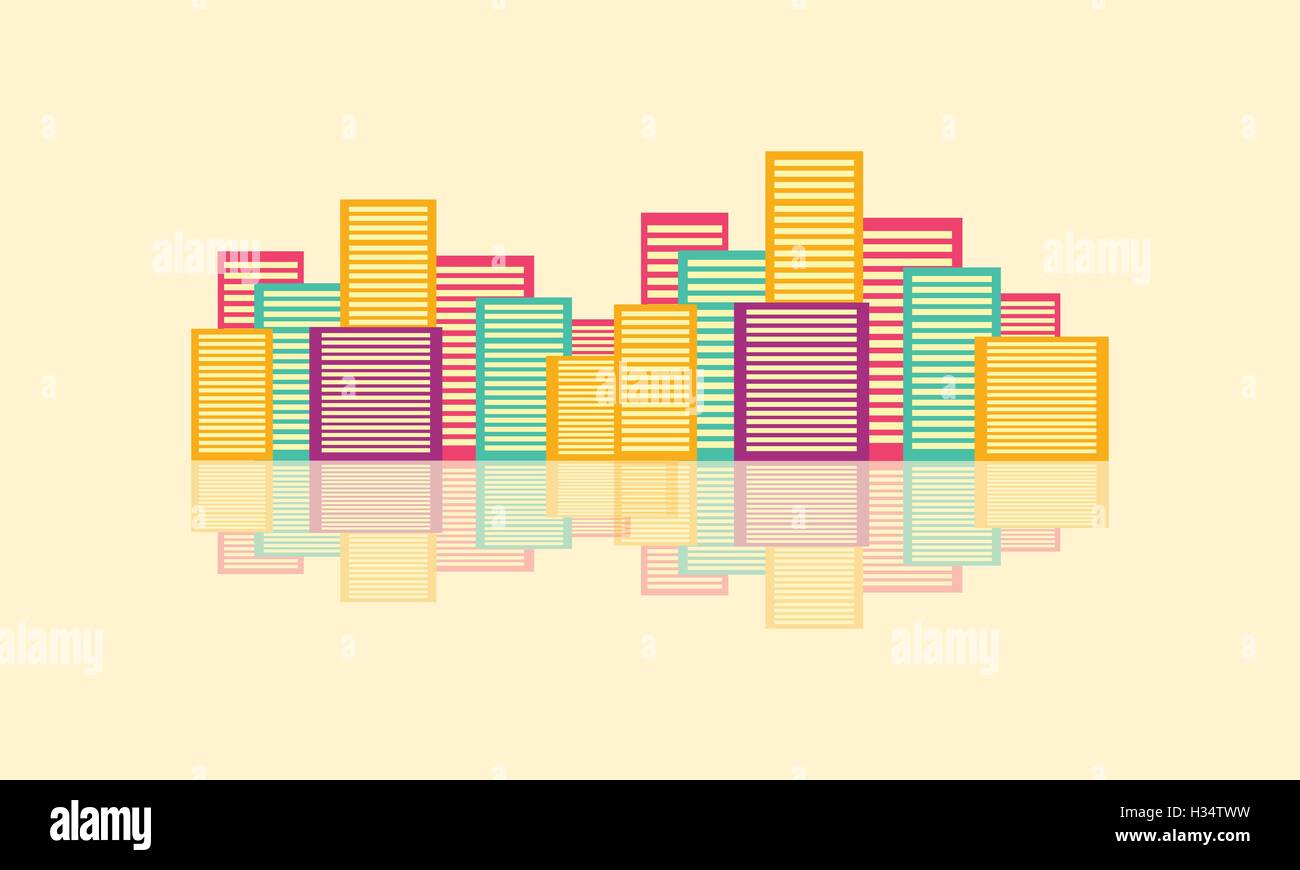 Colorful urban city design vector flat Stock Vector Image & Art - Alamy