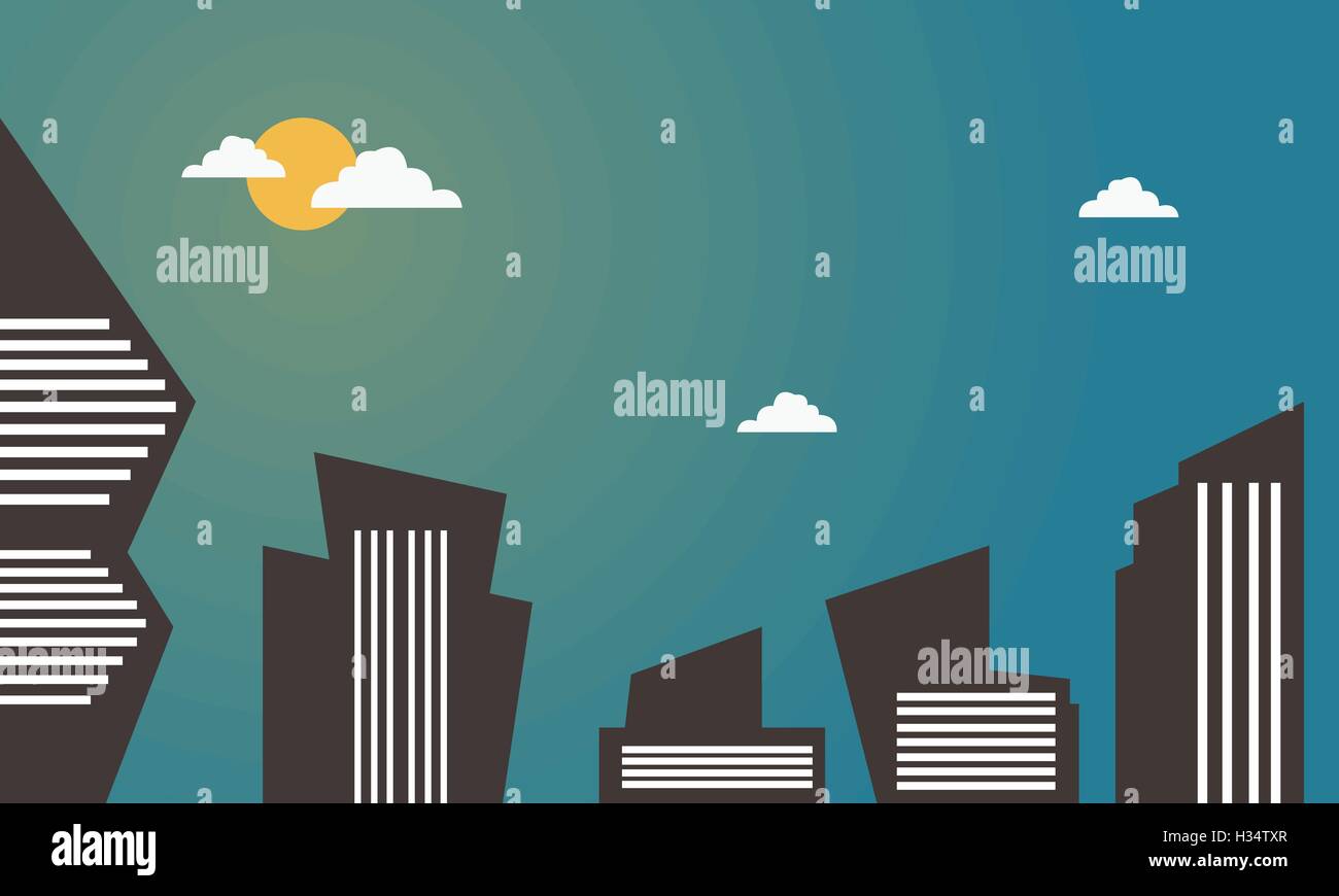 Cartoon building city vector illustration Stock Vector Image & Art - Alamy