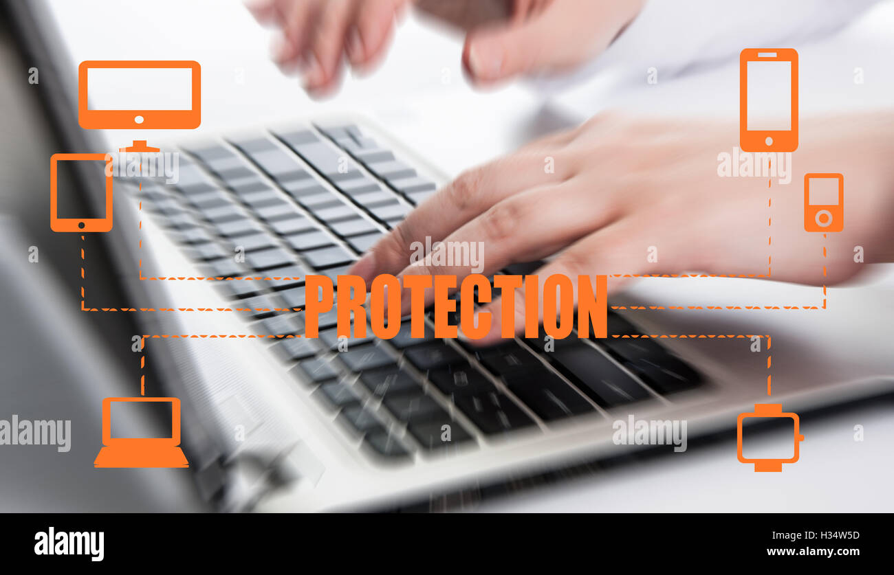 Protect cloud information data concept. Security and safety of cloud ...