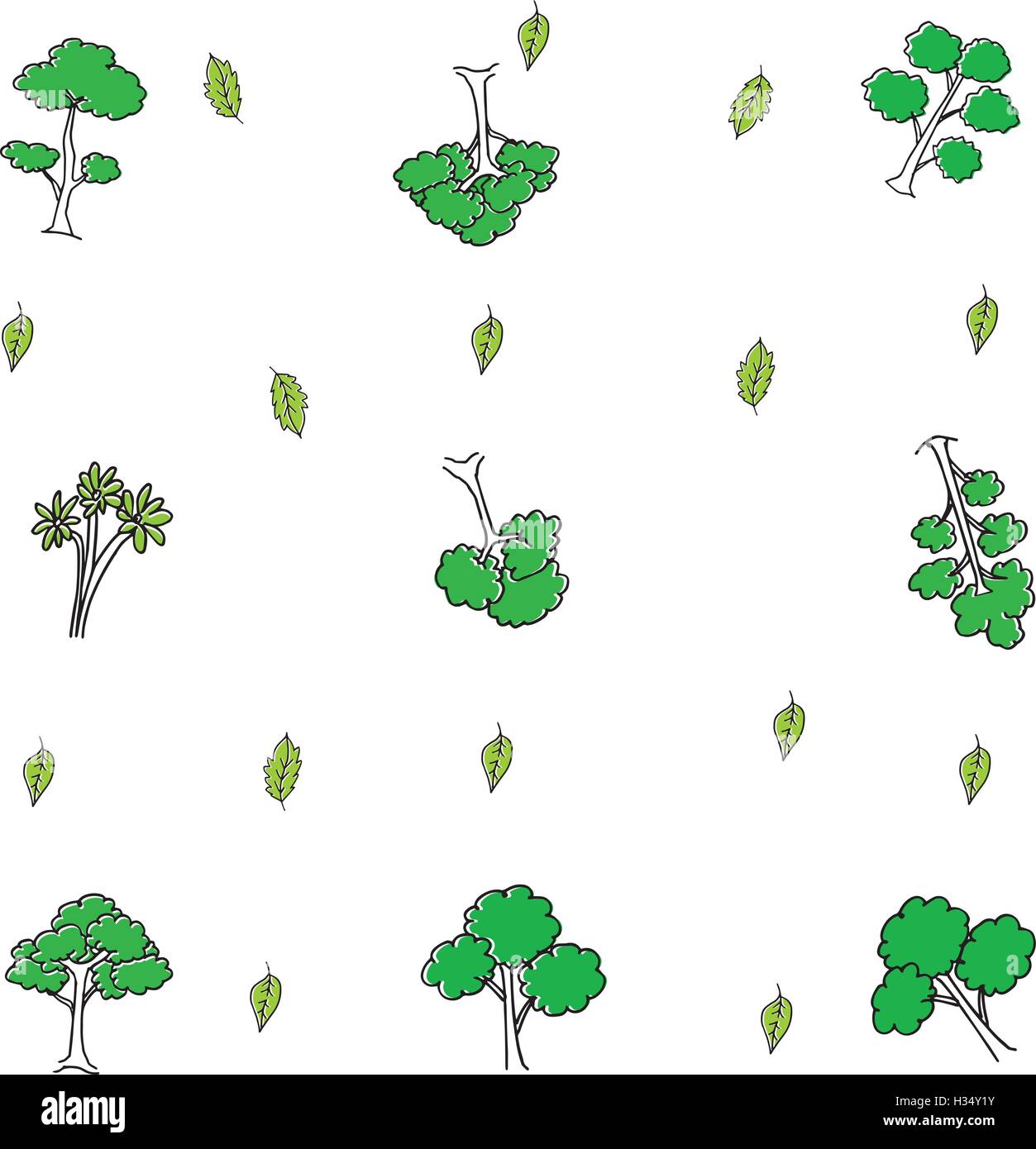 Set of tree object vector art Stock Vector Image & Art - Alamy