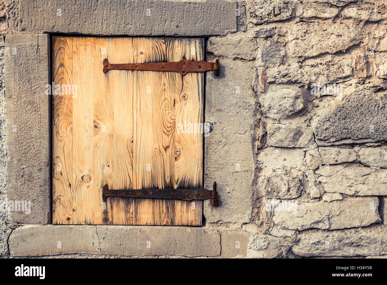 Rustic architecture background with a stone wall of a german house ...