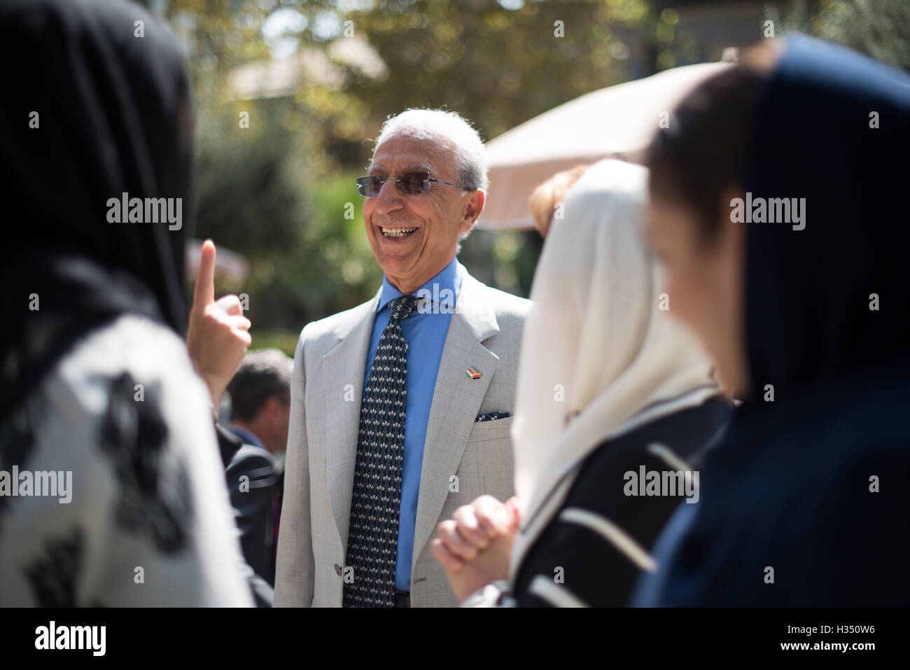 Tehran, Iran. 4th Oct, 2016. Neurosurgeon Madjid Samii, president and ...