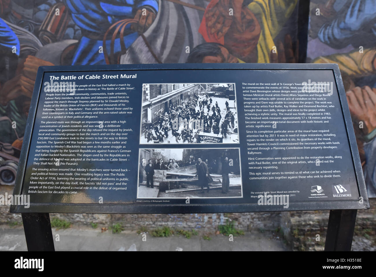 Battle of cable street 1936 hi-res stock photography and images - Alamy