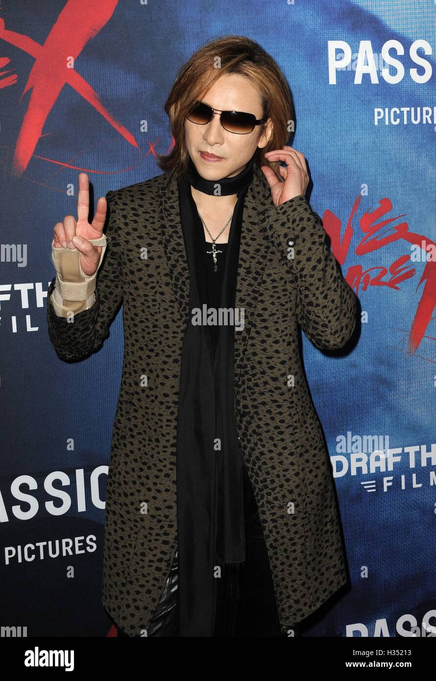 Los Angeles, CA, USA. 3rd Oct, 2016. Yoshiki at arrivals for WE ARE X ...