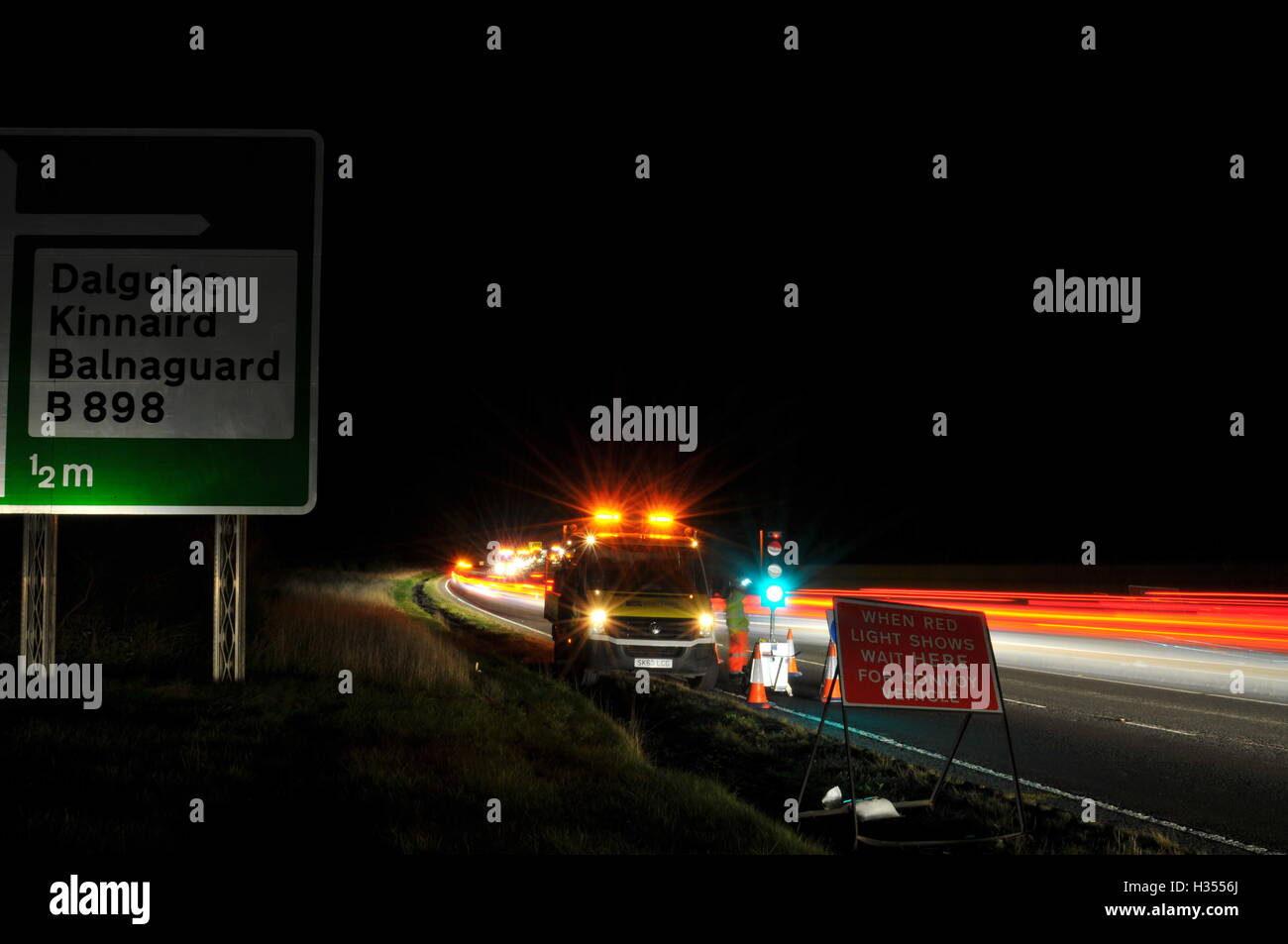 Roadworks scotland a9 hi-res stock photography and images - Alamy