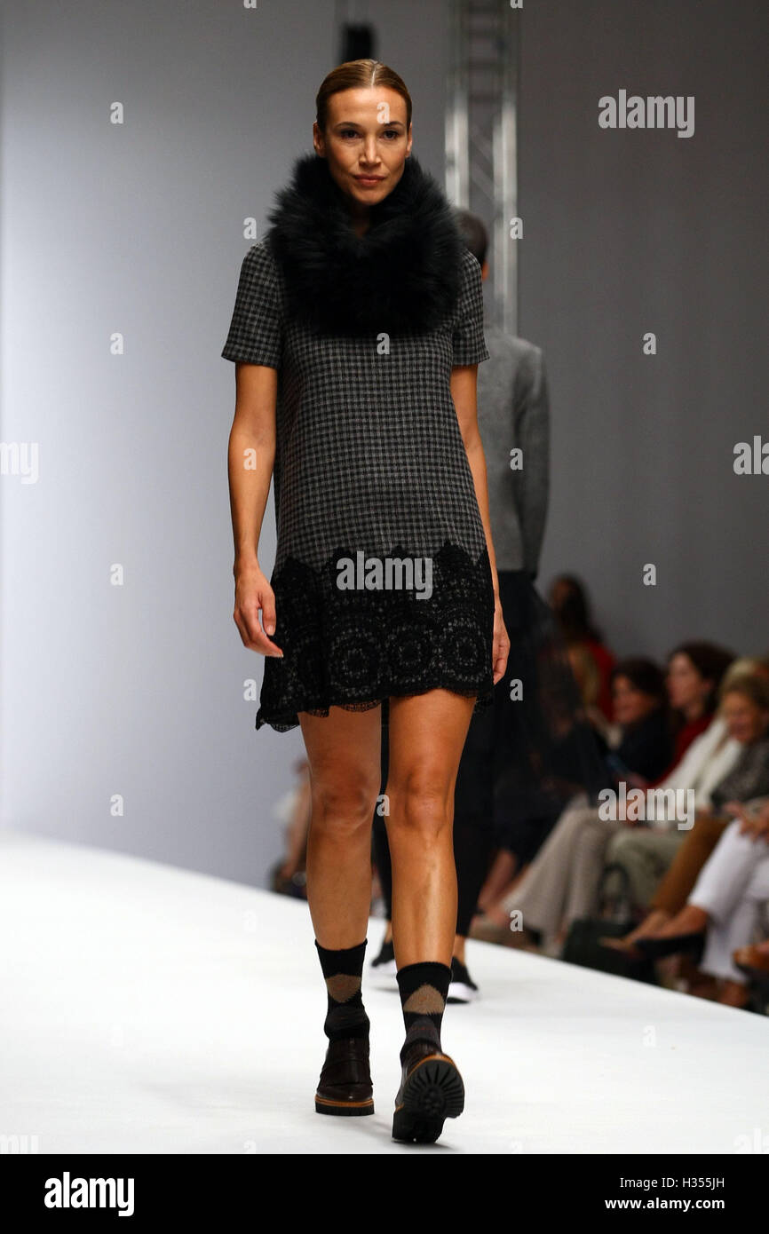 Barcelona, Spain. 4th October, 2016. Models during the catwalk ...