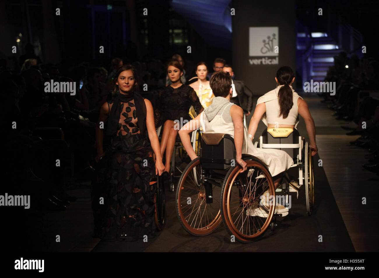 Milan, Italy. 3rd October, 2016. Models and disabled models in ...