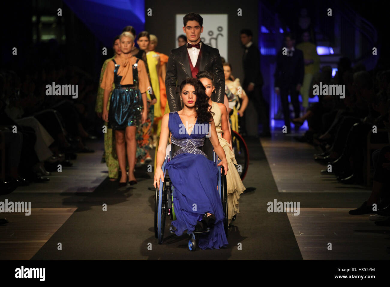 Milan, Italy. 3rd October, 2016. Models and disabled models in ...