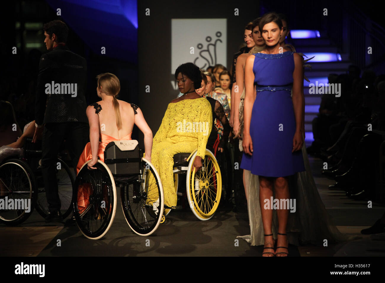 Milan, Italy. 3rd October, 2016. Models and disabled models in ...