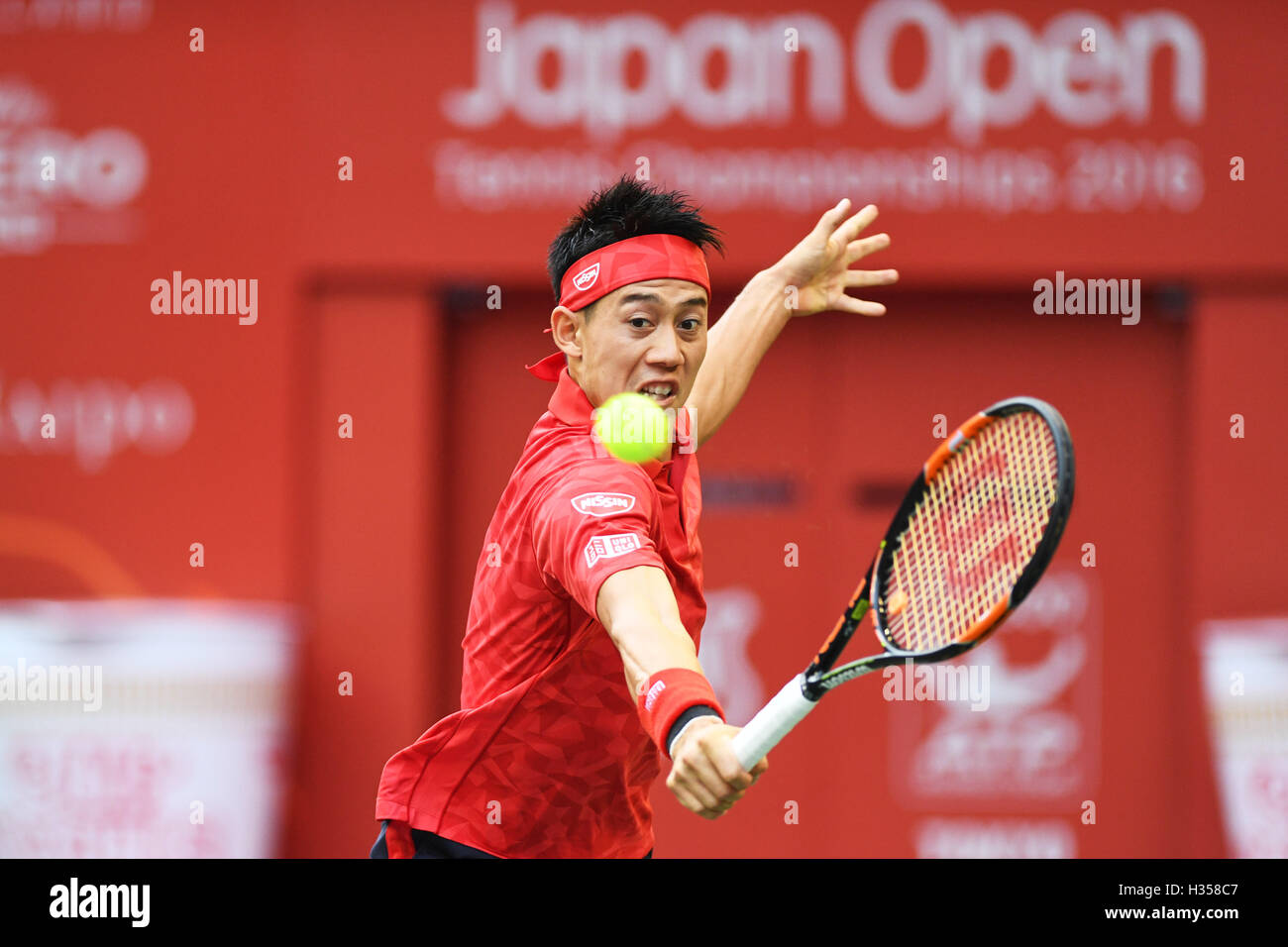Ariake Coliseum, Tokyo, Japan. 5th Oct, 2016. Kei Nishikori (JPN ...