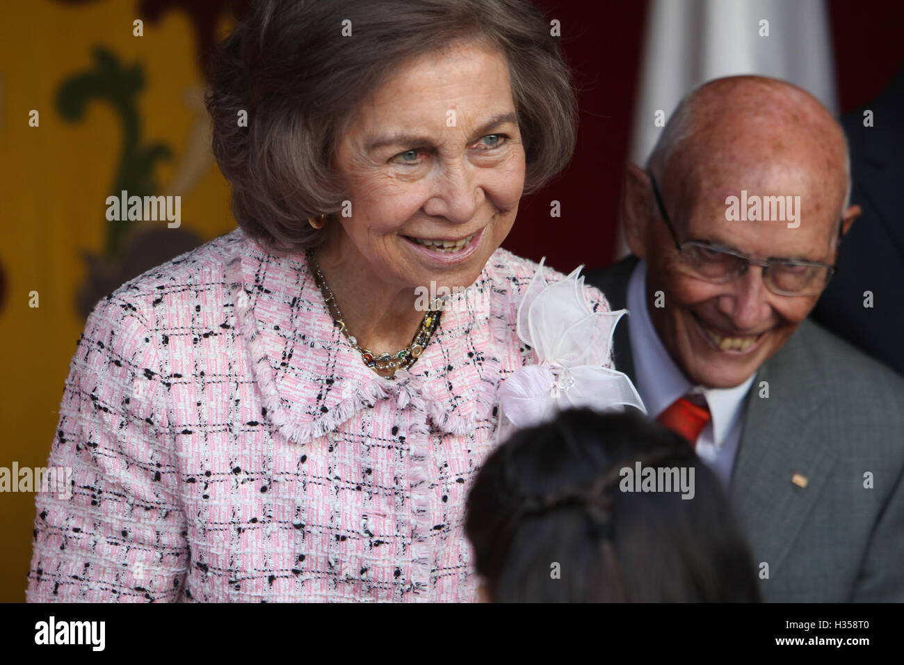 Madrid, Spain. 5th October, 2016. Queen Sofia of Spain on the day of ...