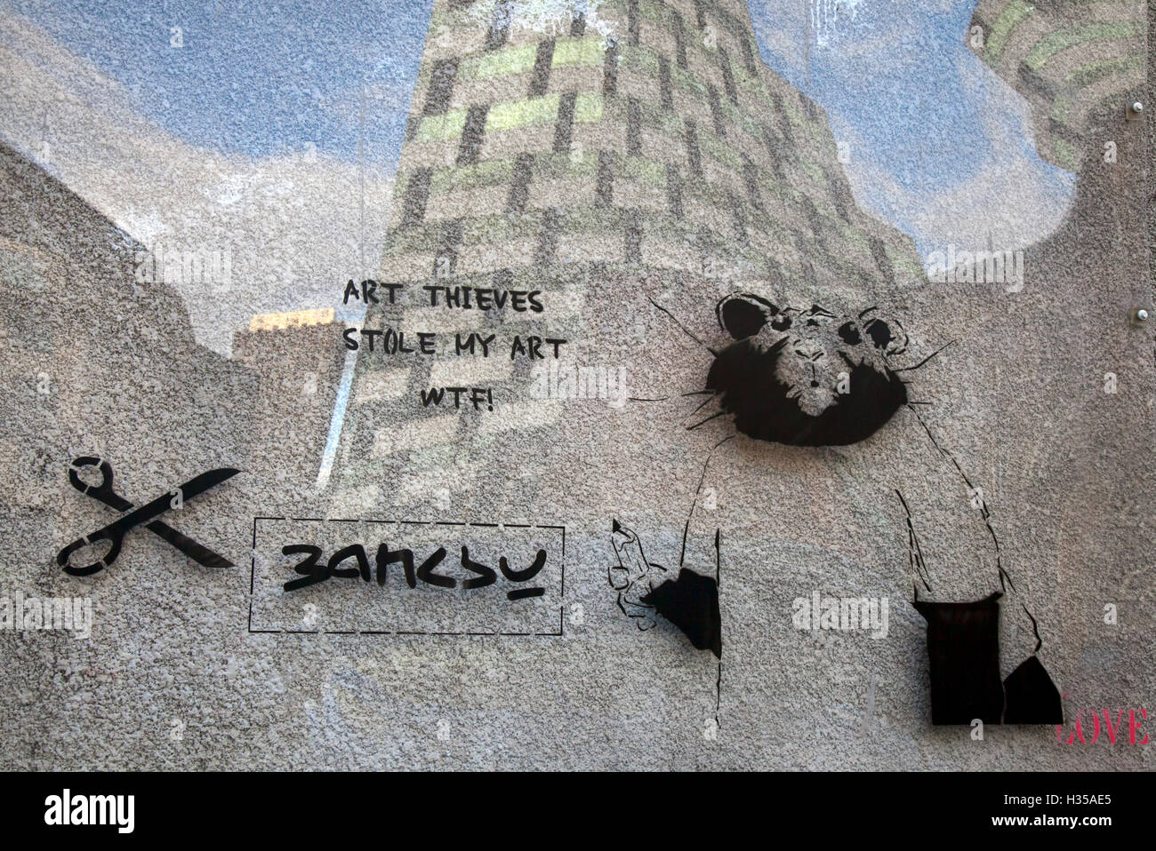 Banksy signature hi-res stock photography and images - Alamy