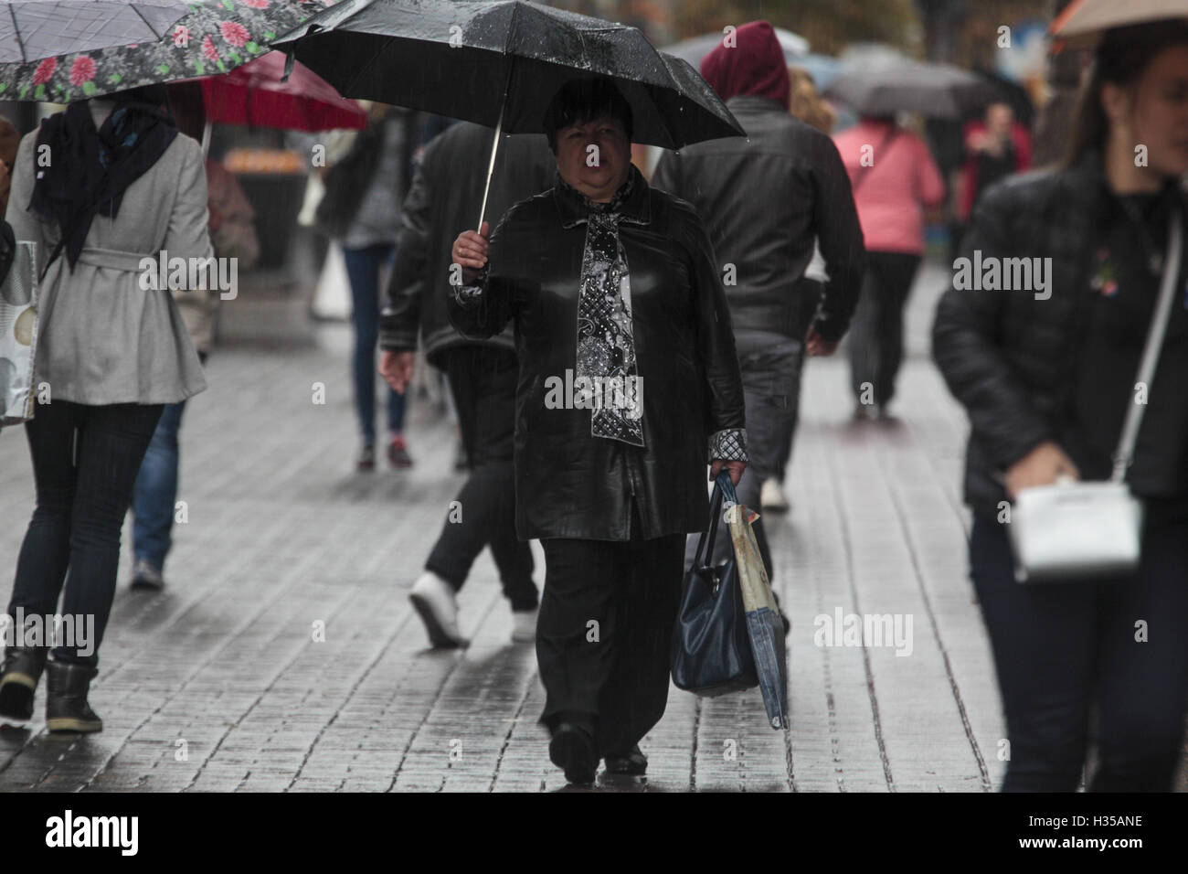 Kiev, Ukraine. 5th Oct, 2016. Rain weather in Kiev © Nazar Furyk/ZUMA ...