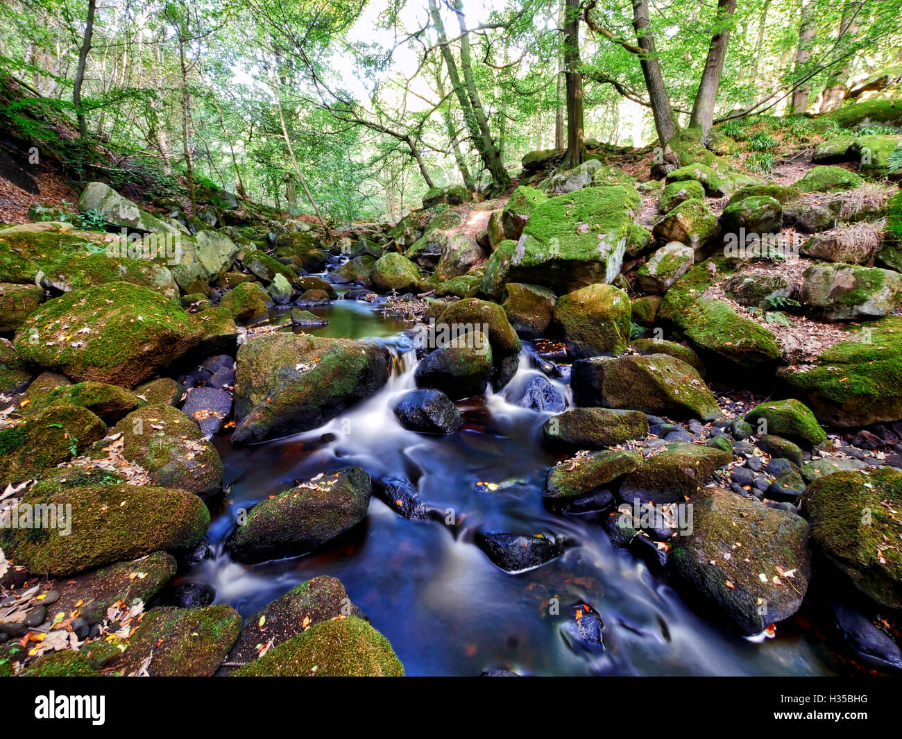 Padley Gorge, Grindleford, Peak District, Derbyshire, UK. 5th October ...
