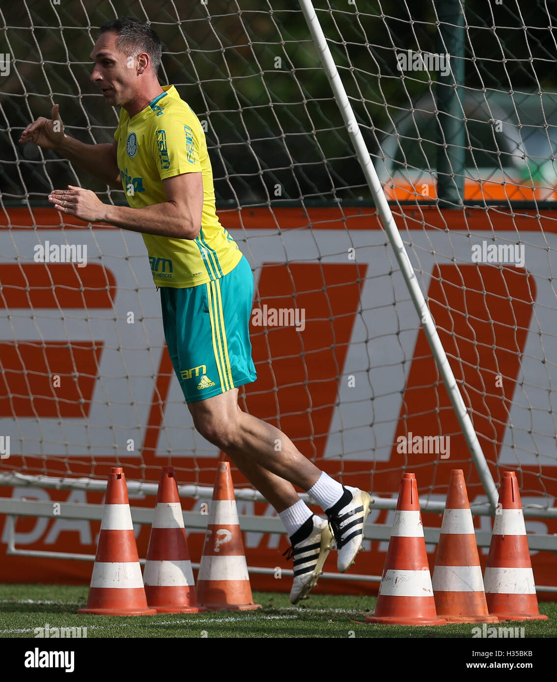 SÃO PAULO, SP - 05.10.2016: TREINO DO PALMEIRAS - The goalkeeper ...