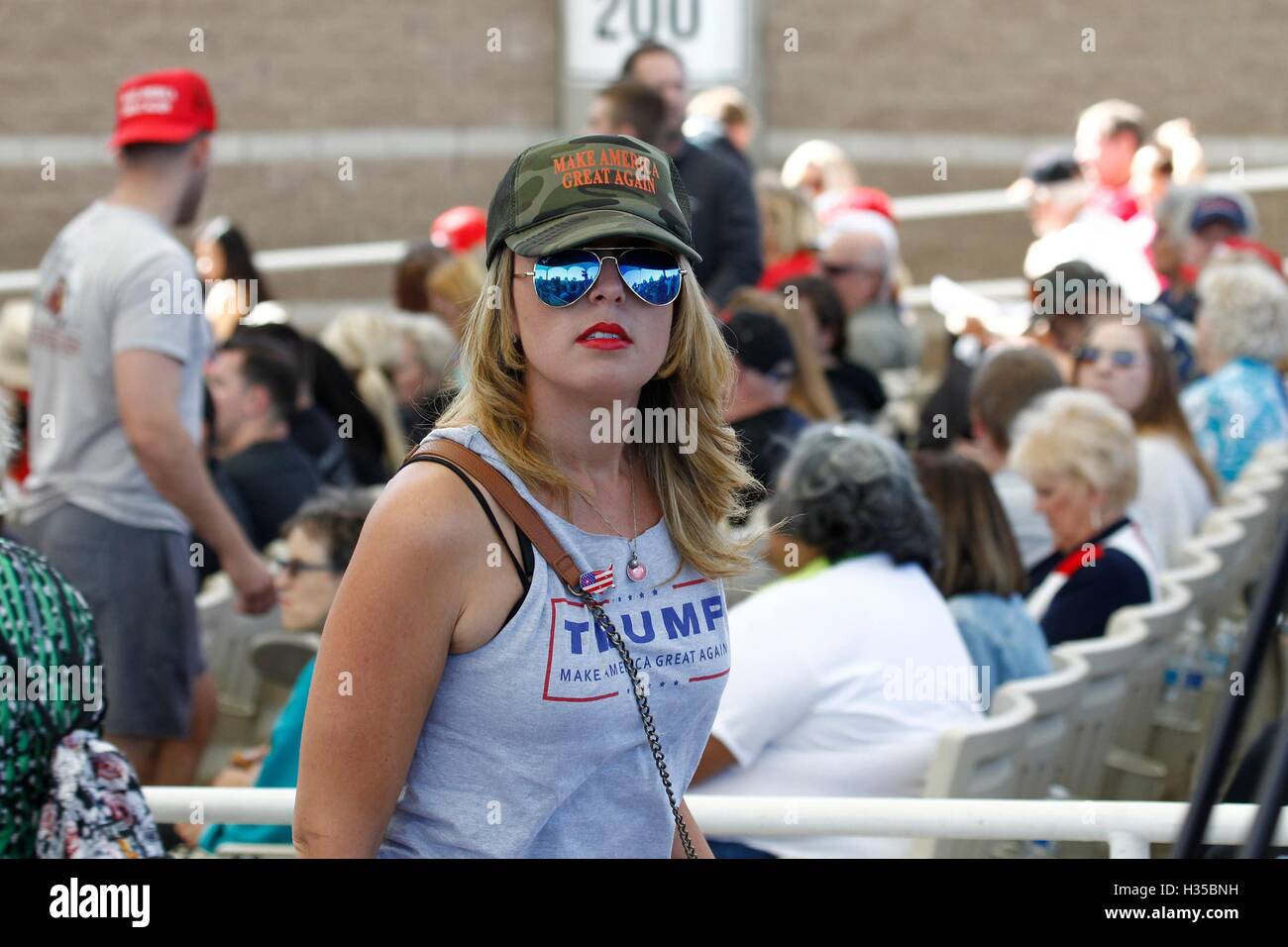 Henderson, NV, USA. 5th Oct, 2016. Donald Trump supporter in attendance ...
