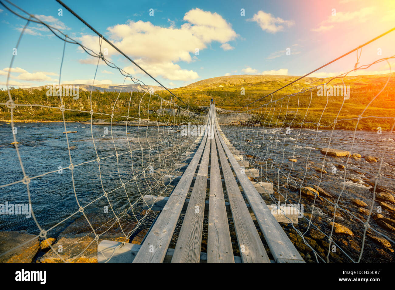 Bridge to mountain hi-res stock photography and images - Alamy
