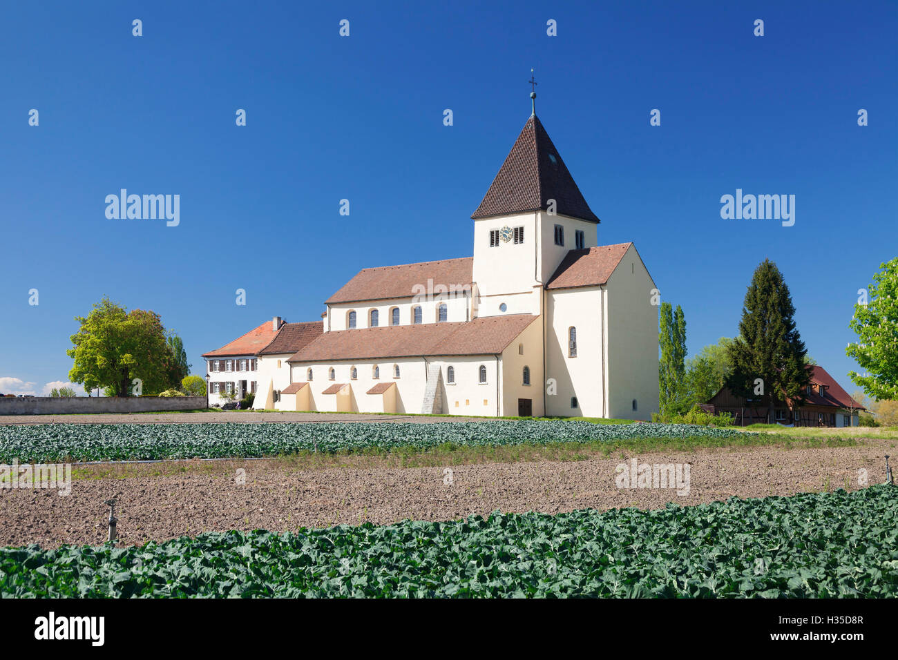 St. Georg church, Oberzell, UNESCO, Reichenau Island, Lake Constance ...