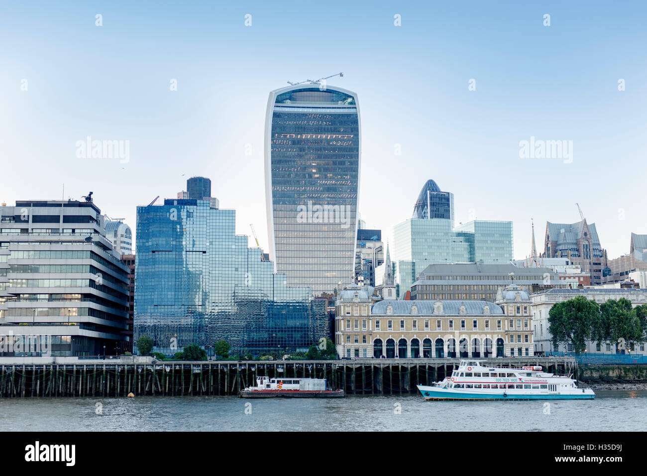 City of London skyline showing the Walkie Talkie building, London ...