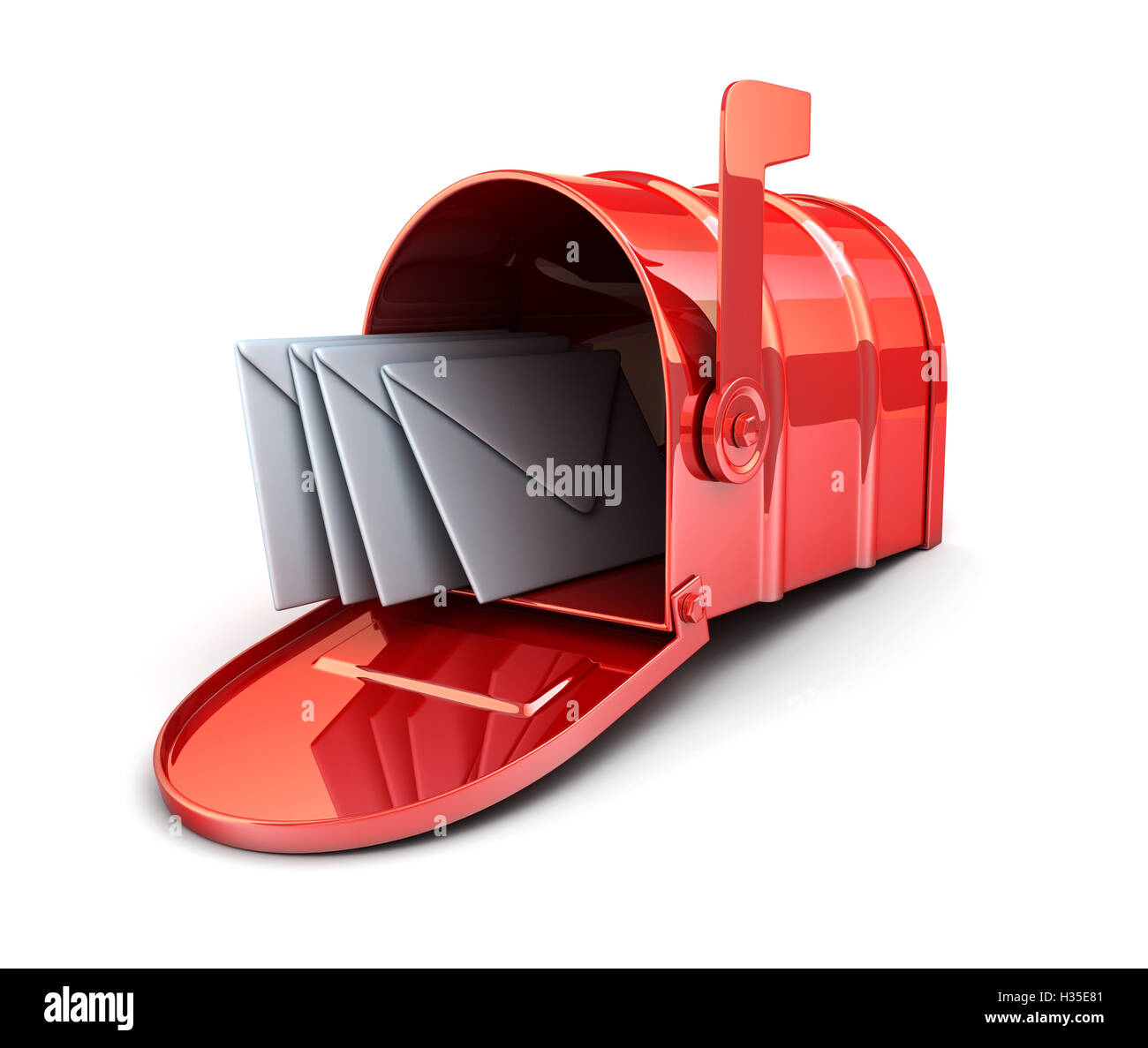 Envelope in mailbox Cut Out Stock Images & Pictures - Alamy