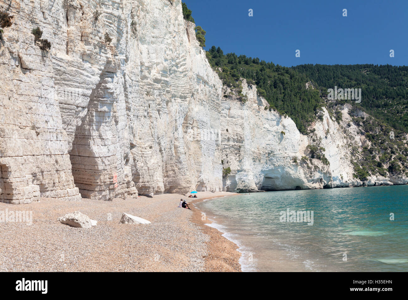 Vignanotica Bay between Mattinata and Vieste, Gargano, Foggia Province ...